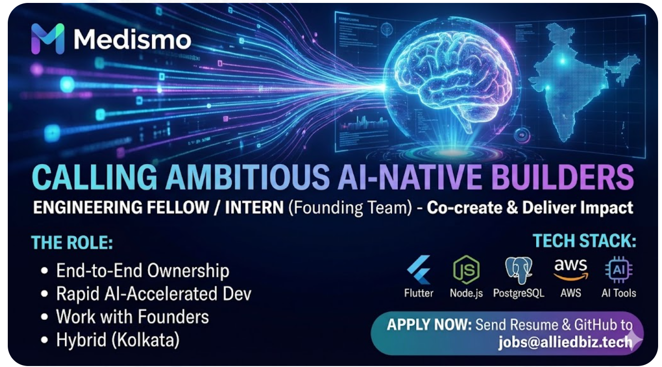 AI-Driven Full-Stack Engineering Fellow / Intern (Hybrid – Kolkata Preferred) - Allied Biztech